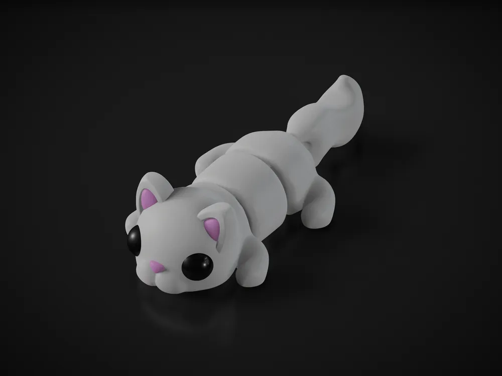Flexi Cat (New Design!) - Free 3D Print Model - MakerWorld