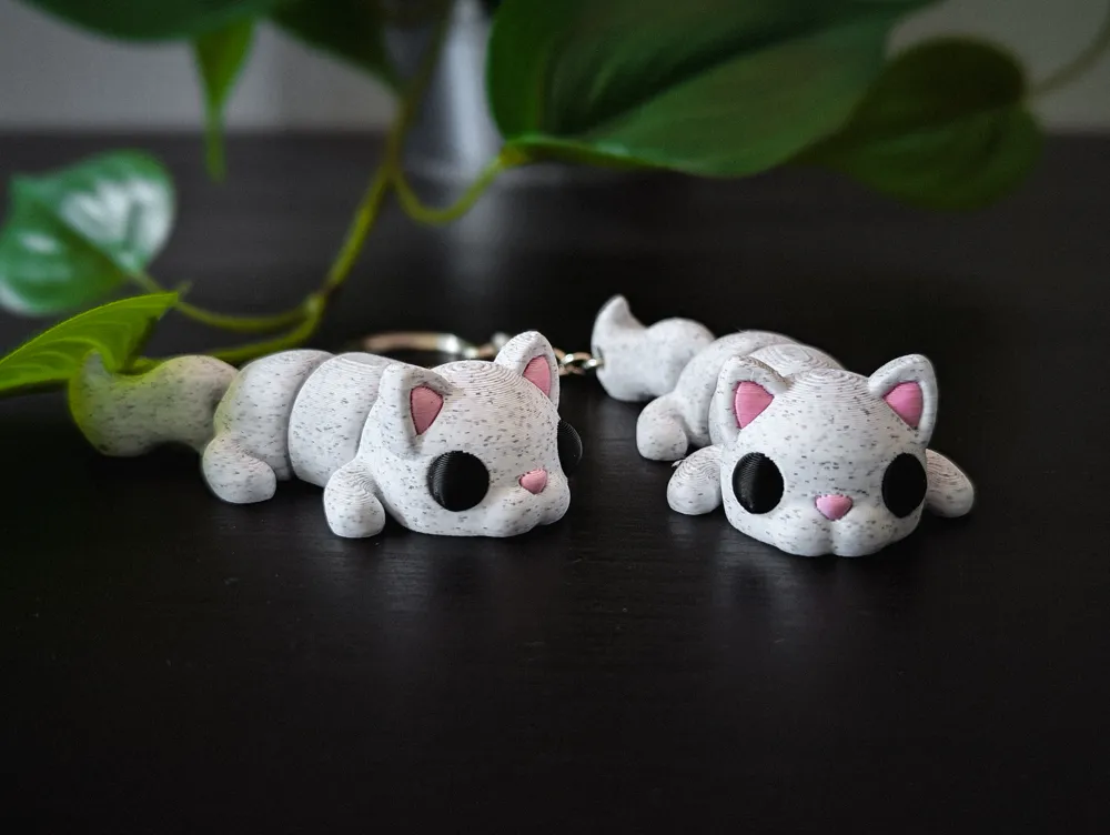 Flexi Cat (New Design!) - Free 3D Print Model - MakerWorld