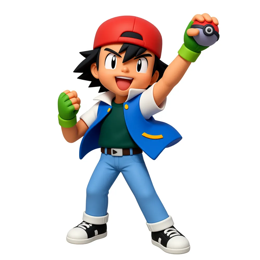 ASH - Pokemon Trainer - Figure - Free 3D Print Model - MakerWorld