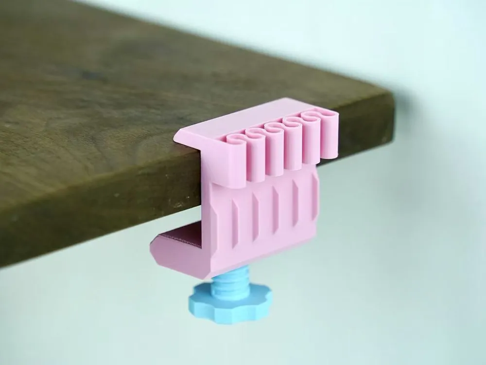 Table side data cable clamp - Free 3D Print Model - MakerWorld