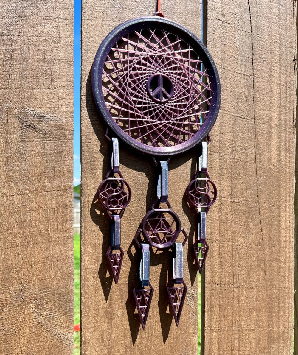 Trippy Print-In-Place Peaceful Dream Catcher - Free 3D Print Model ...