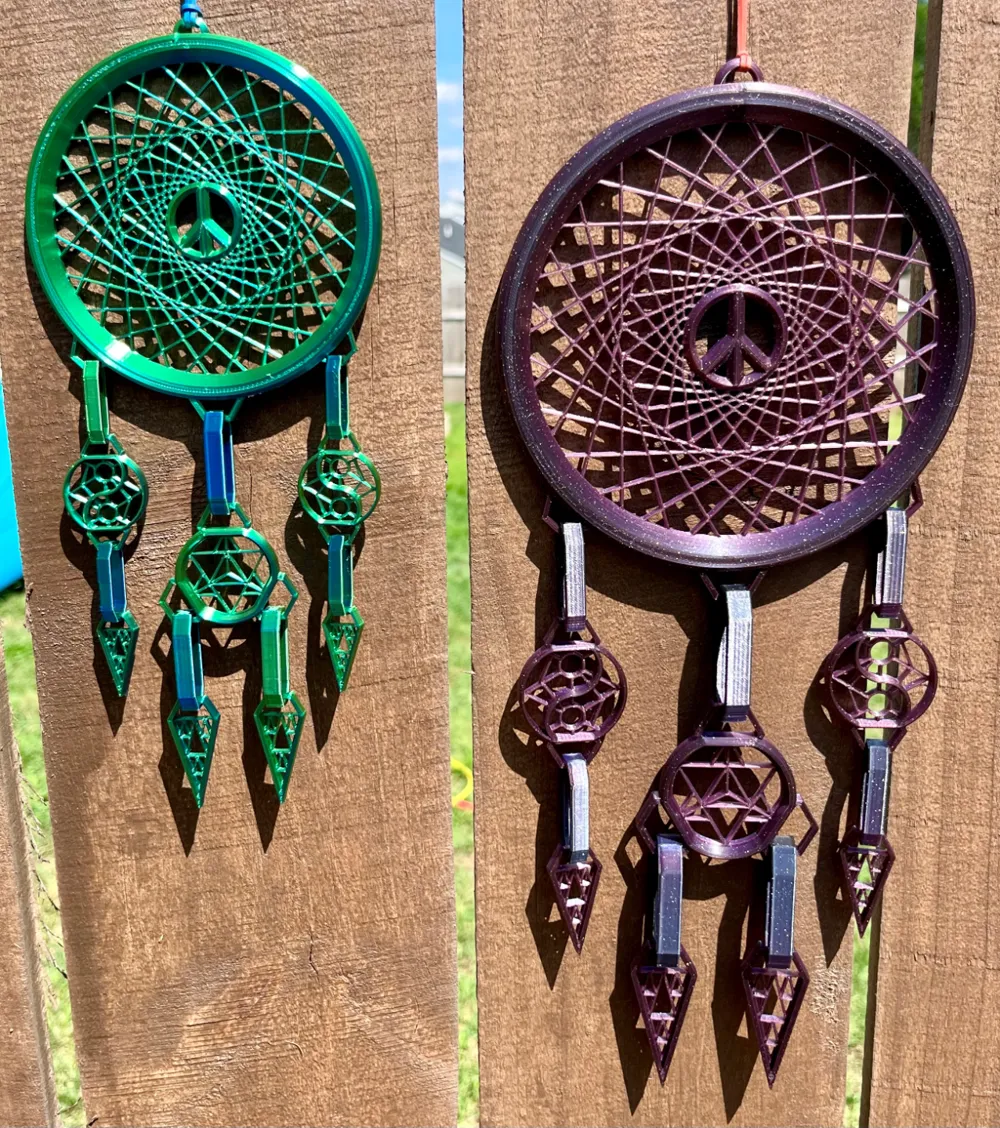 Trippy Print-In-Place Peaceful Dream Catcher - Free 3D Print Model ...