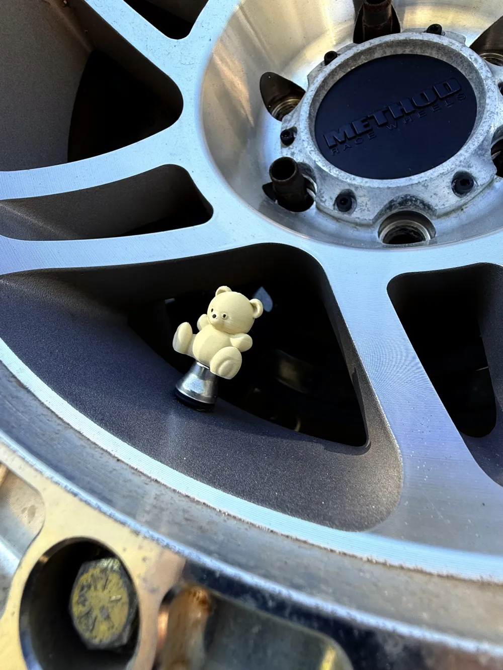 valve stem caps - cute teddy bear! Remixed by ShapeShift 3D Creations ...