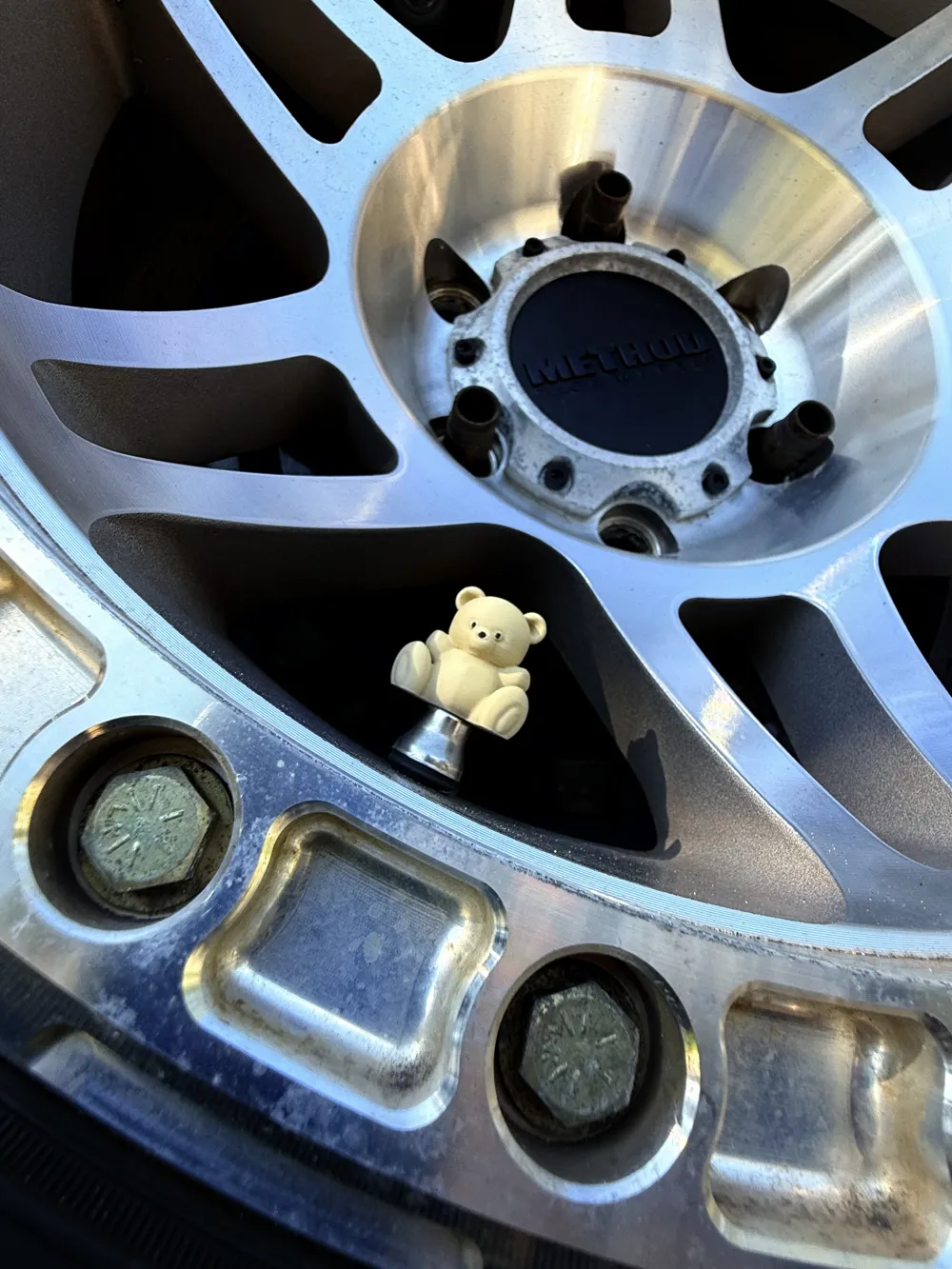 valve stem caps - cute teddy bear! Remixed by ShapeShift 3D Creations ...