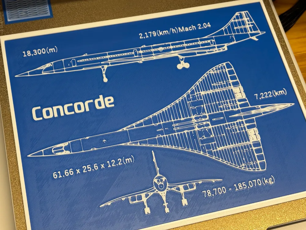 Concorde - Blueprint - Technical Drawing Remixed by PaperPlaneLab ...