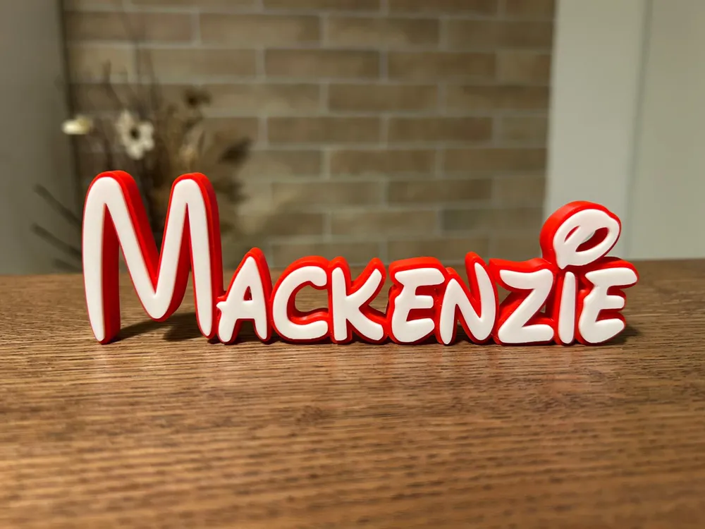 Mackenzie Name Disney Sign - Free 3D Print Model - MakerWorld