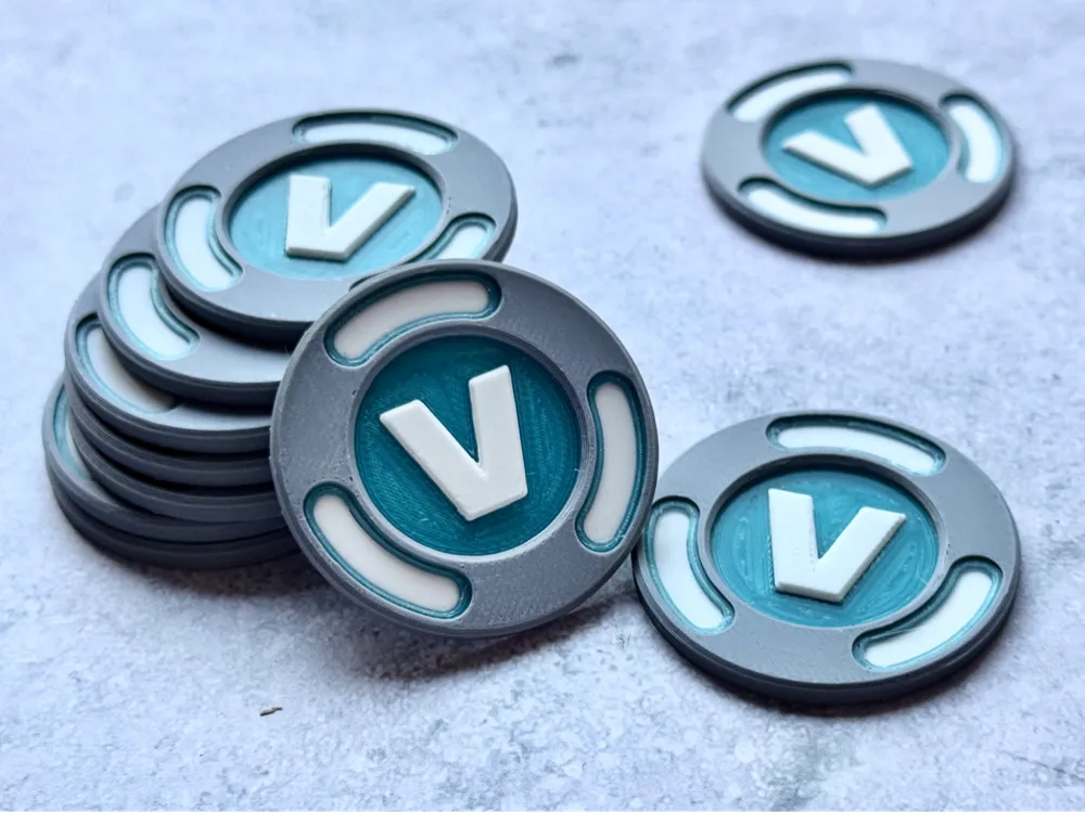 Fortnite V-Bucks – Multicolor & Print-Ready! by 3Dmudel.ee MakerWorld ...