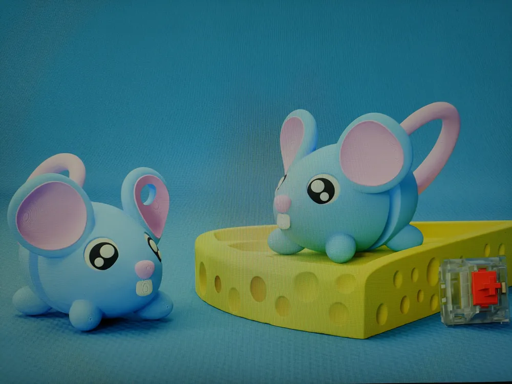Knitted Mouse Fidget Clicker + Keychain - Free 3D Print Model - MakerWorld