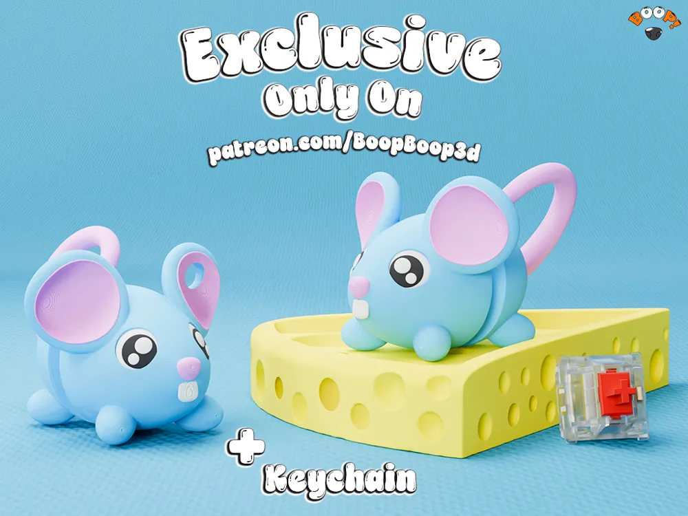 Knitted Mouse Fidget Clicker + Keychain - Free 3D Print Model - MakerWorld