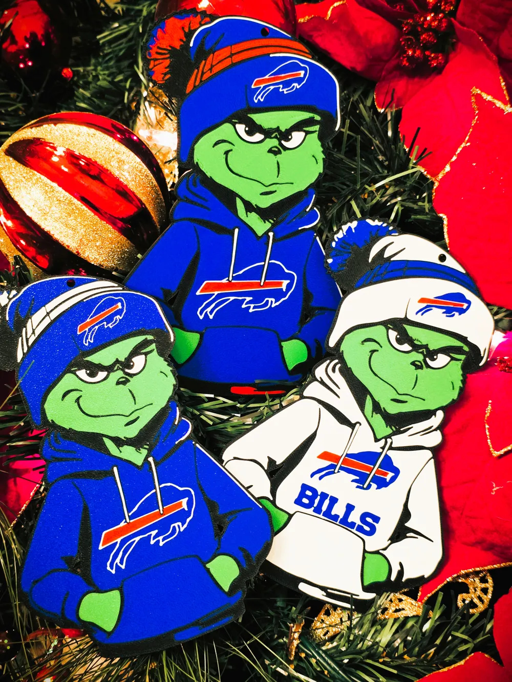 Grinch Buffalo Bills Christmas Ornament - Free 3D Print Model - MakerWorld