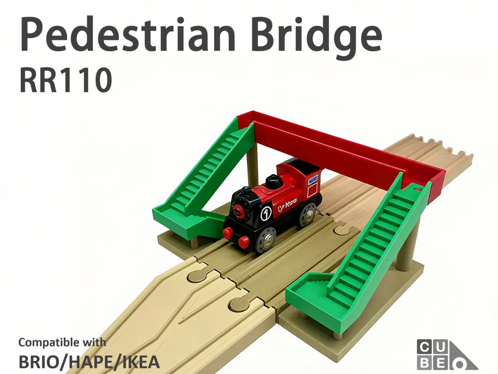 CUBEUNi-Pedestrian Bridge-IKEA/BRIO Lillabo - Free 3D Print Model ...