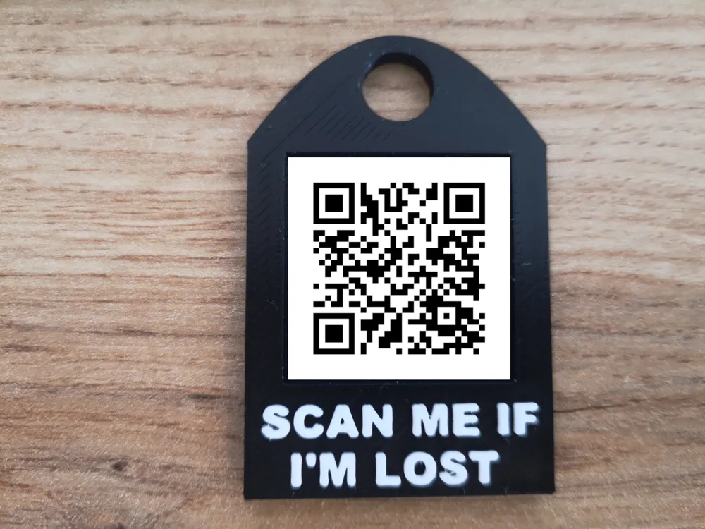 "Scan me if I'm lost" QR-Code-Label by TMT21.Gaus.Marcel - MakerWorld