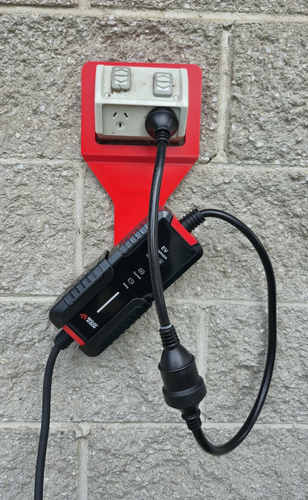 EV Charger hanging mount for outdoor power outlet - Free 3D Print Model ...