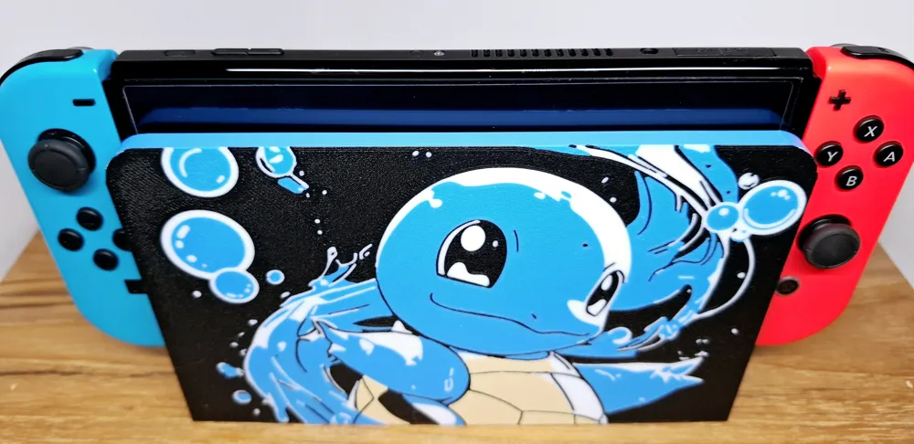 Nintendo Switch Dock Skin: "Squirtle" Edition by Kmit3D MakerWorld: Download Free 3D Models