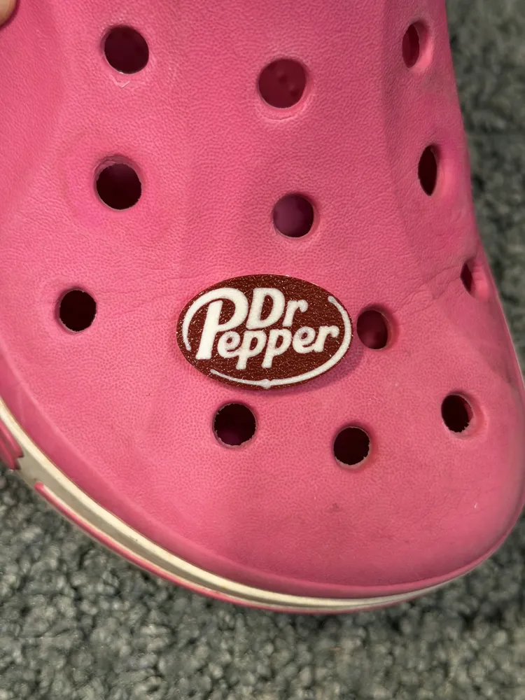 Dr Pepper Croc Charm - Free 3D Print Model - MakerWorld