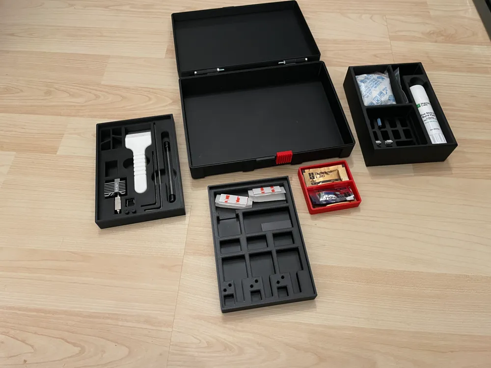 Bambu Lab P1S, P1P, X Toolbox Accessories + Scraper - Free 3D Print ...