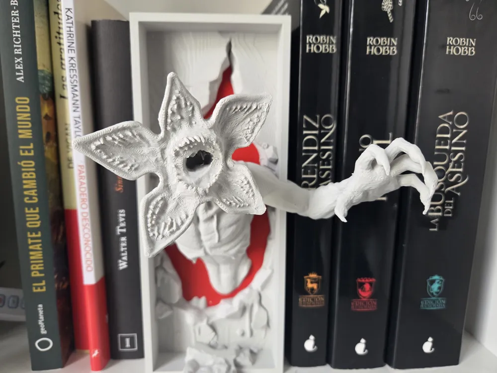 Demogorgon Stranger Things book nook with led - Free 3D Print Model ...
