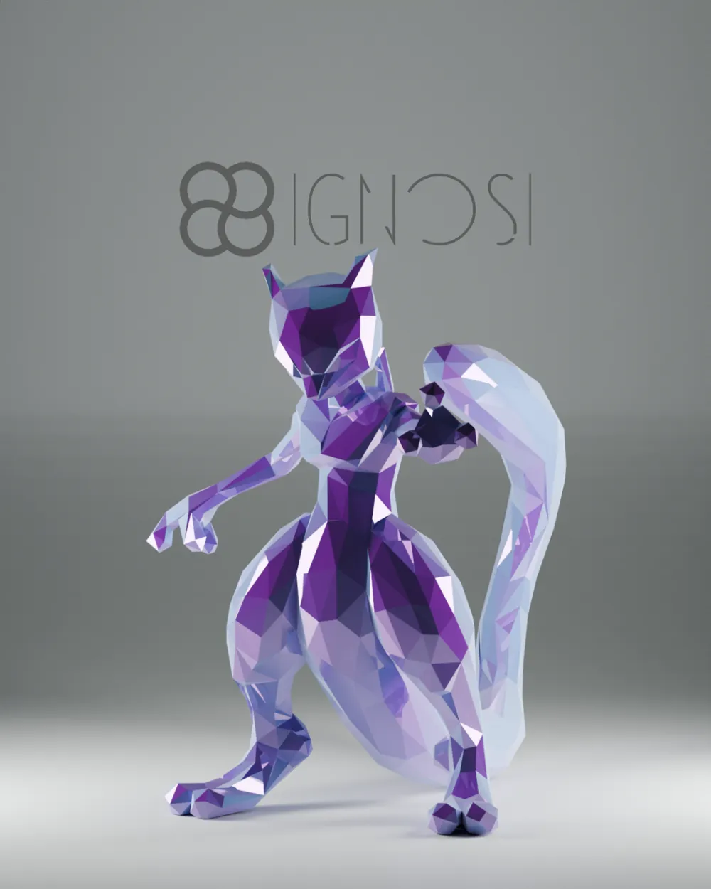 (#150) Mewtwo Low Poly by Ignosi MakerWorld: Download Free 3D Models