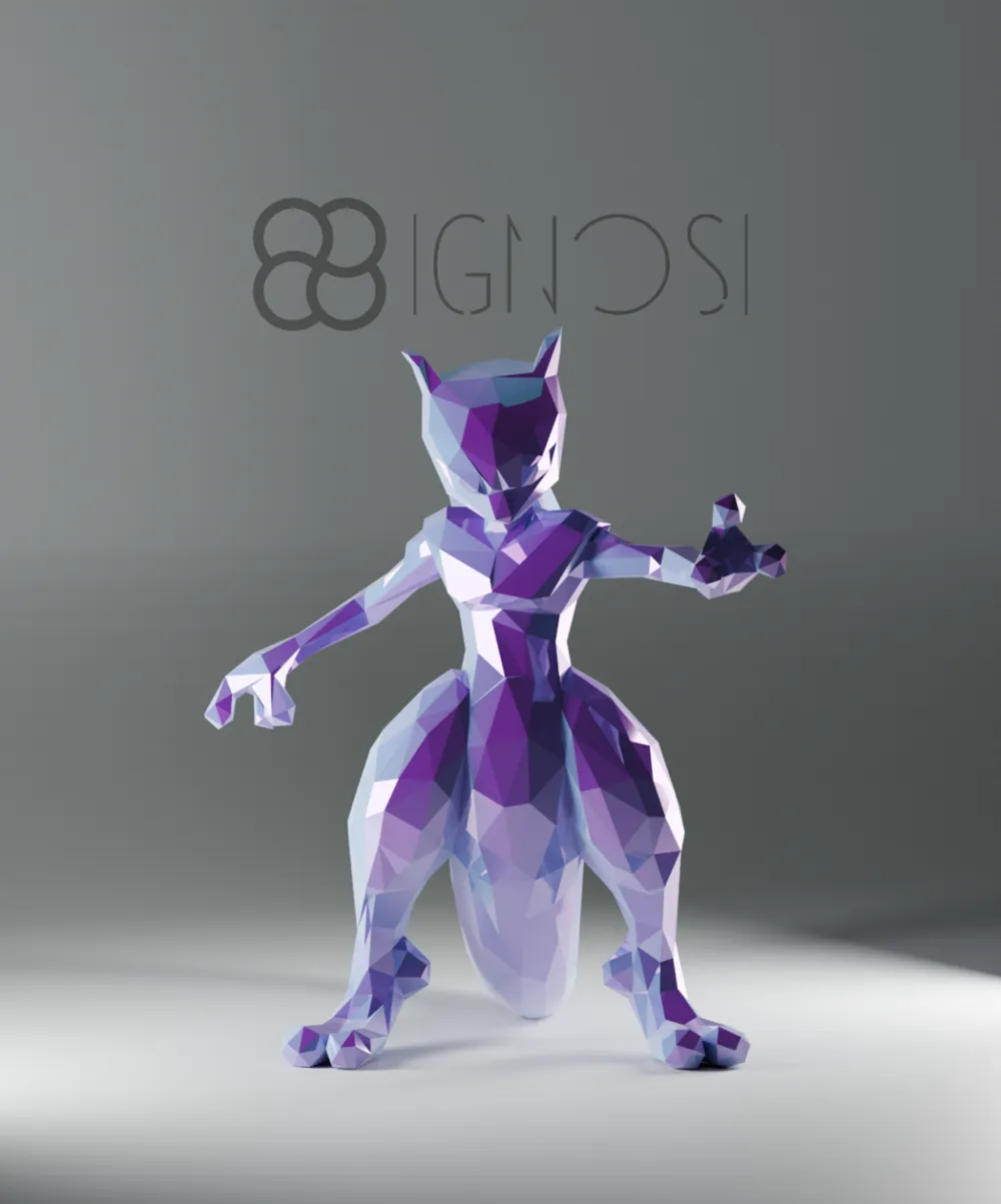 (#150) Mewtwo Low Poly by Ignosi MakerWorld: Download Free 3D Models