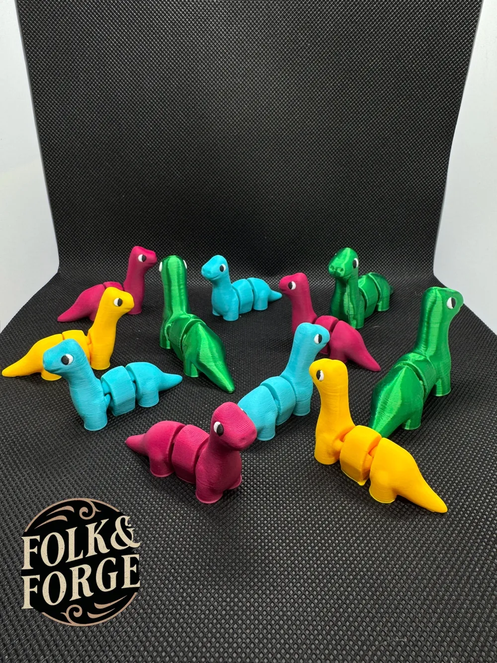 Little Longneck Fidget Dinosaur by Folk & Forge MakerWorld: Download Free 3D Models