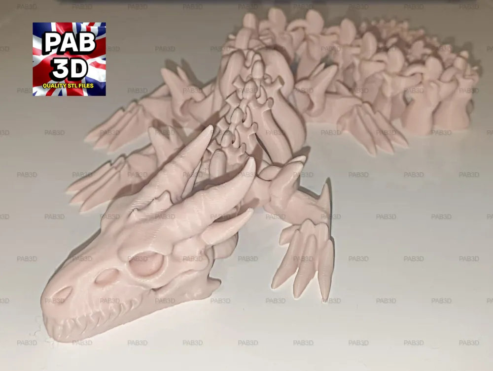 Articulated skeleton dragon - Free 3D Print Model - MakerWorld
