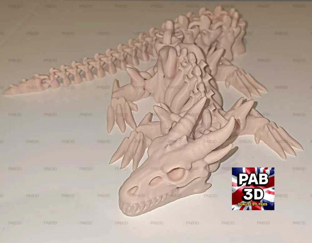 Articulated skeleton dragon - Free 3D Print Model - MakerWorld