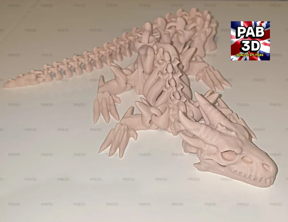 Articulated skeleton dragon - Free 3D Print Model - MakerWorld