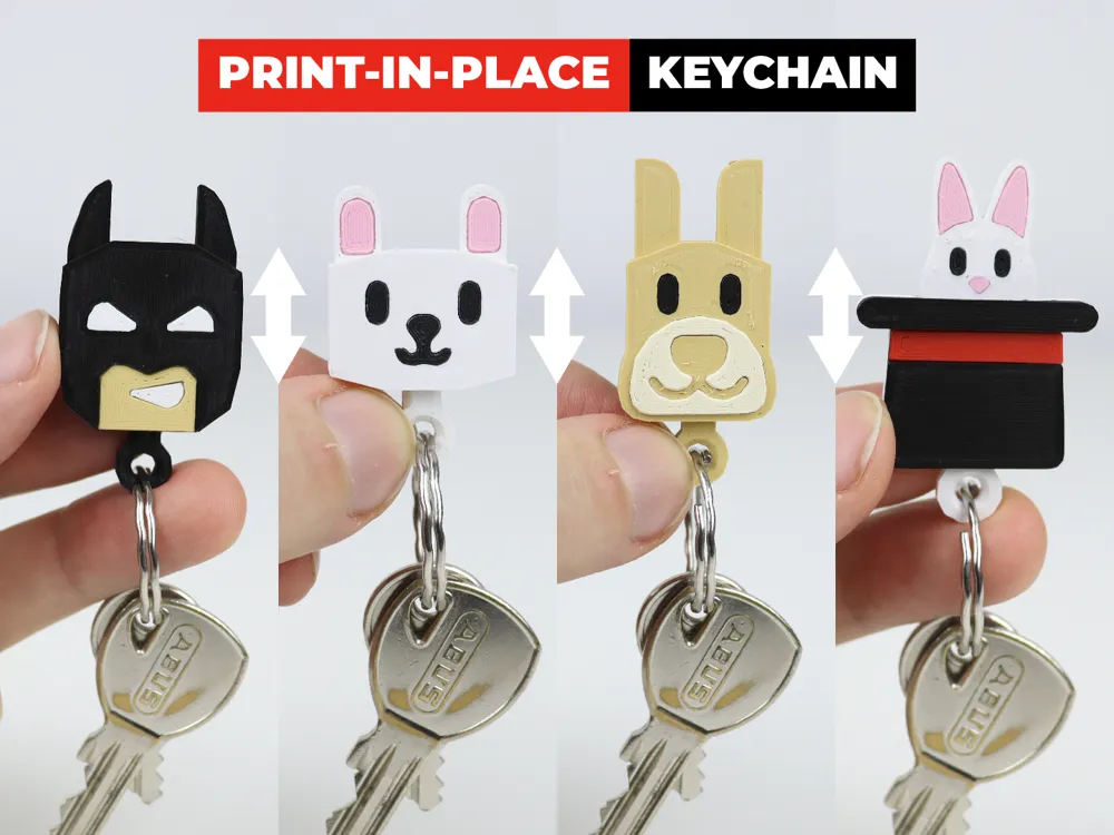 PRINT-IN-PLACE KEYCHAINS by cube3dworld - MakerWorld