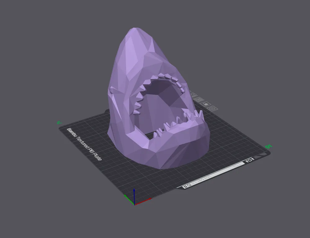 Low Poly Shark head by NanoForge MakerWorld: Download Free 3D Models