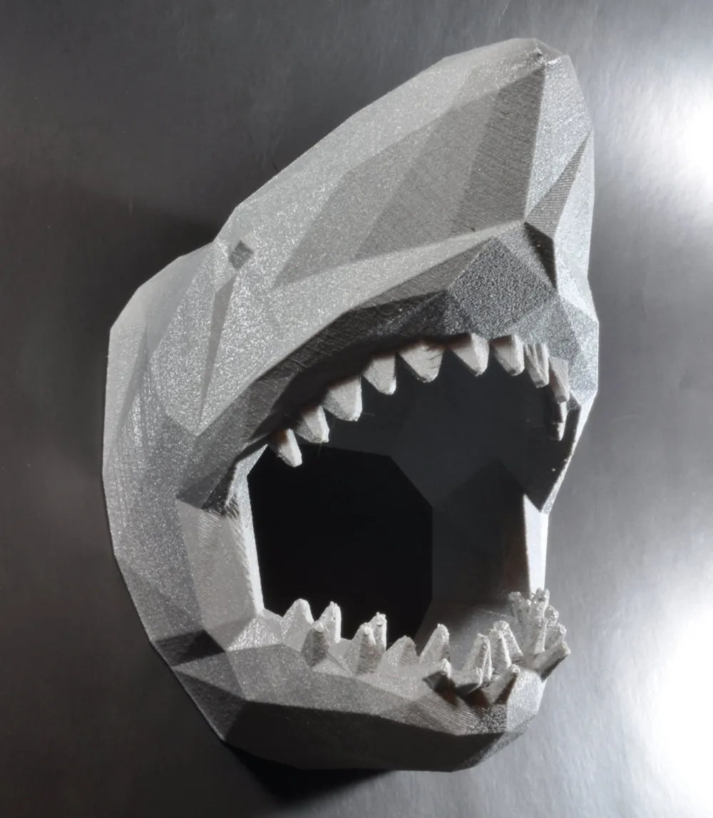 Low Poly Shark head by NanoForge MakerWorld: Download Free 3D Models