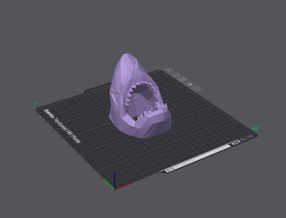 Low Poly Shark head by NanoForge MakerWorld: Download Free 3D Models