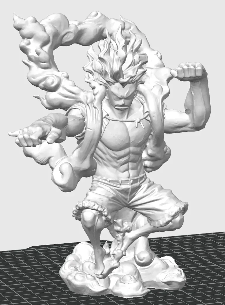 【Hand-painted】One Piece Serpent Luffy by 脸红的鳄鱼 MakerWorld: Download ...