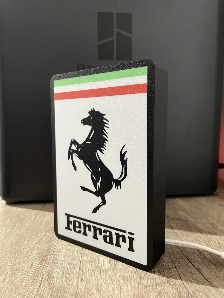 Caja de luz cavallino Ferrari - Luz de escritorio - Modelo de impresión ...