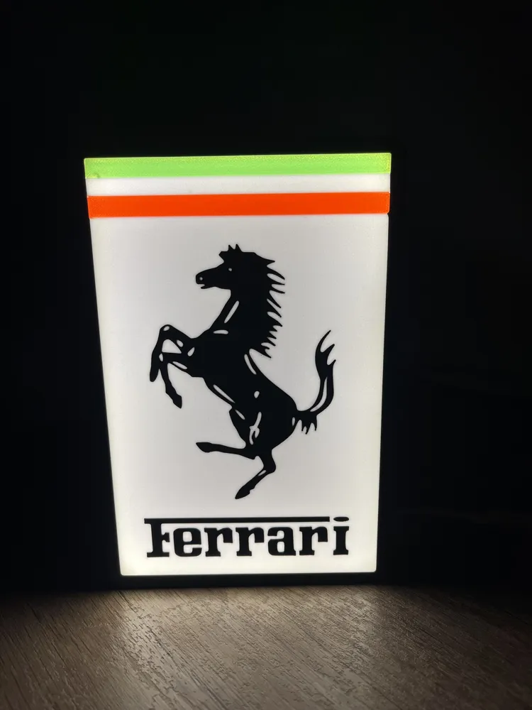 Caja de luz cavallino Ferrari - Luz de escritorio - Modelo de impresión ...