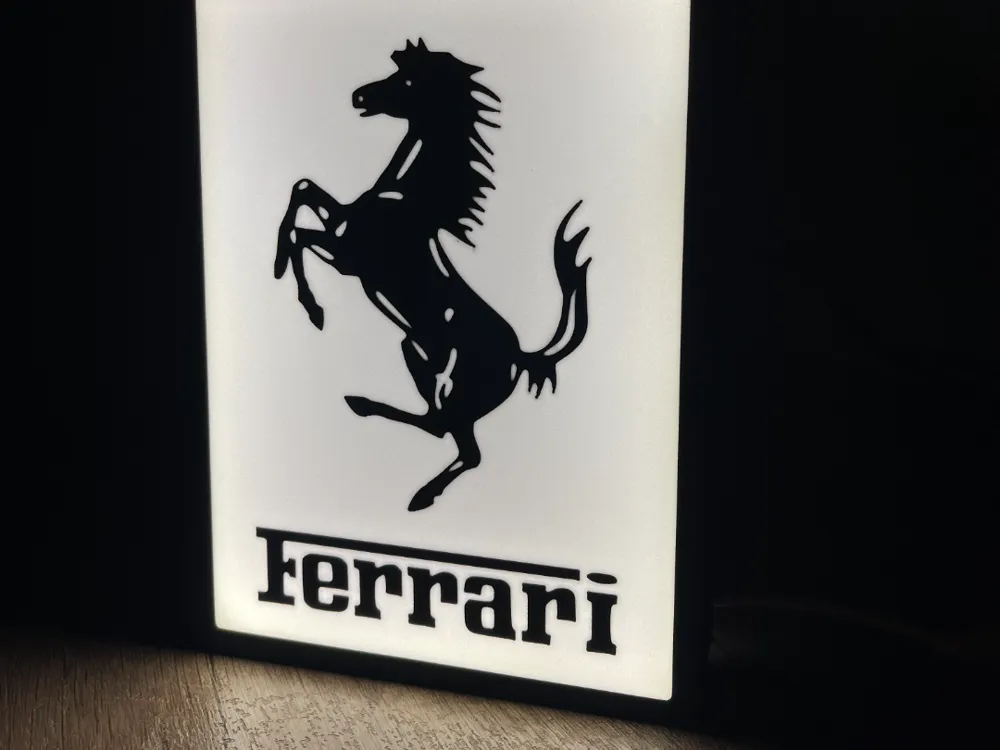 Caja de luz cavallino Ferrari - Luz de escritorio - Modelo de impresión ...