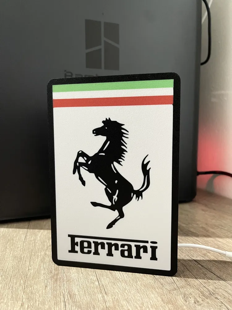 Caja de luz cavallino Ferrari - Luz de escritorio - Modelo de impresión ...