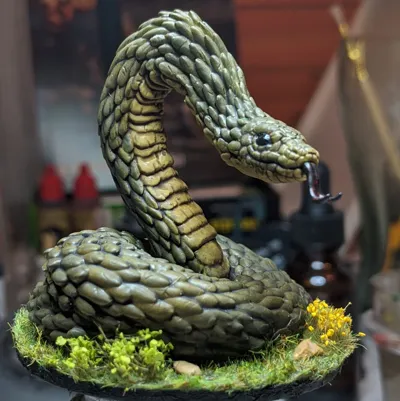 Giant Constrictor Snake DnD Miniature Remixed by Darkwing - MakerWorld