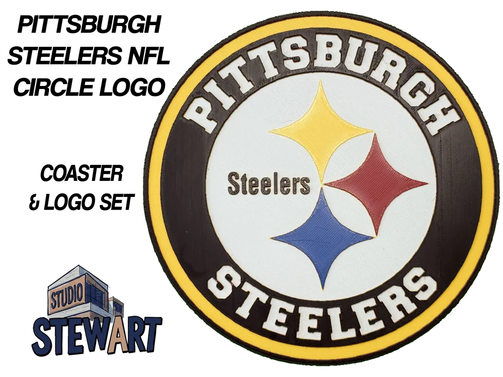 Pittsburgh Steelers NFL LOGO - COASTER/OFFICE SIGN by StudioStewArt ...