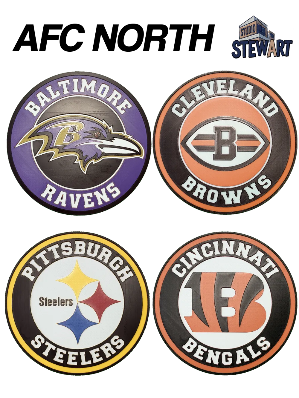 Pittsburgh Steelers NFL LOGO - COASTER/OFFICE SIGN by StudioStewArt ...
