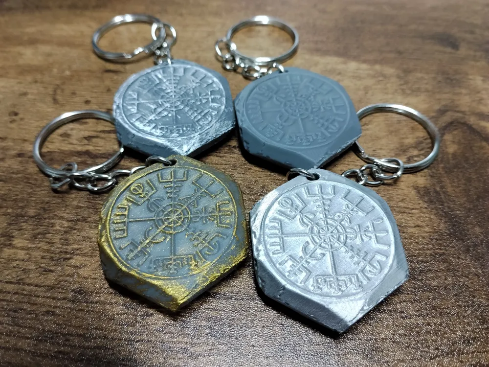 Keychain - "Viking compass" 5g/46min - Free 3D Print Model - MakerWorld