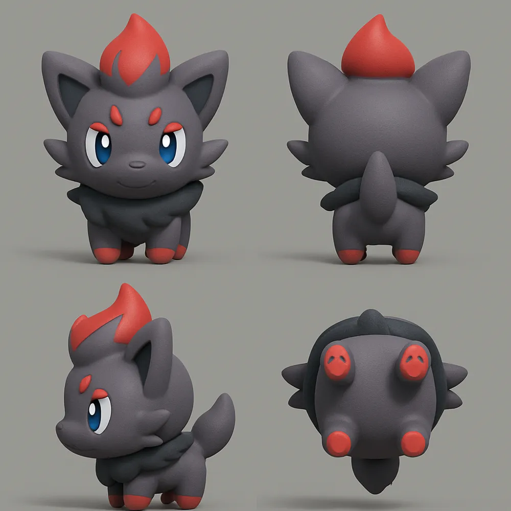 Pokémon-Chibi: Zorua - Free 3D Print Model - MakerWorld