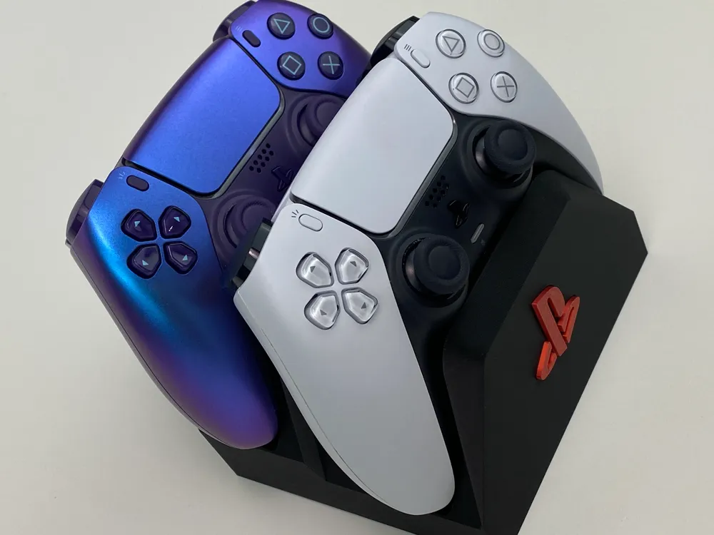 Dual PS5 Controller Holder With Playstation Logo - Free 3D Print Model ...