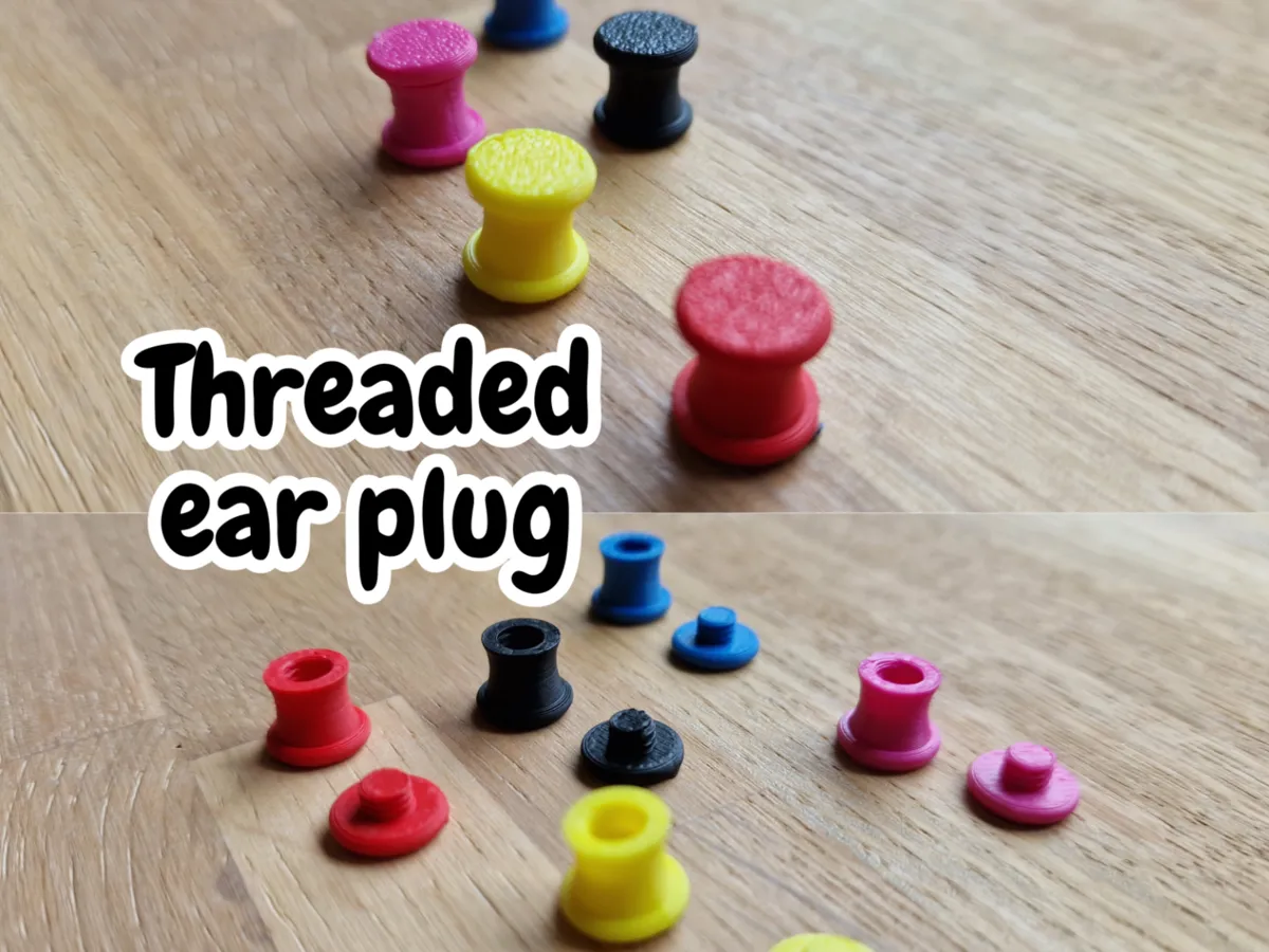 Threaded ear plug [6mm-14mm] - Free 3D Print Model - MakerWorld