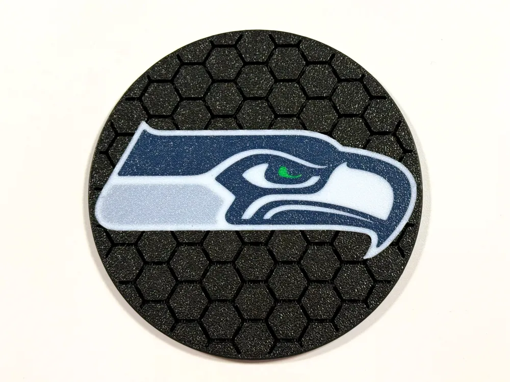 Seattle Seahawks Hex Coaster by Viper7Gamer MakerWorld: Download Free ...