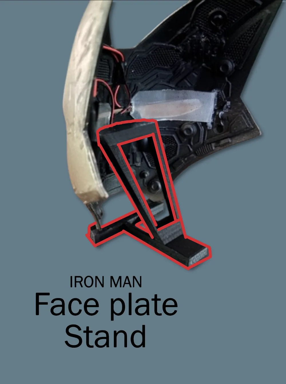 iron man faceplate stand - Free 3D Print Model - MakerWorld