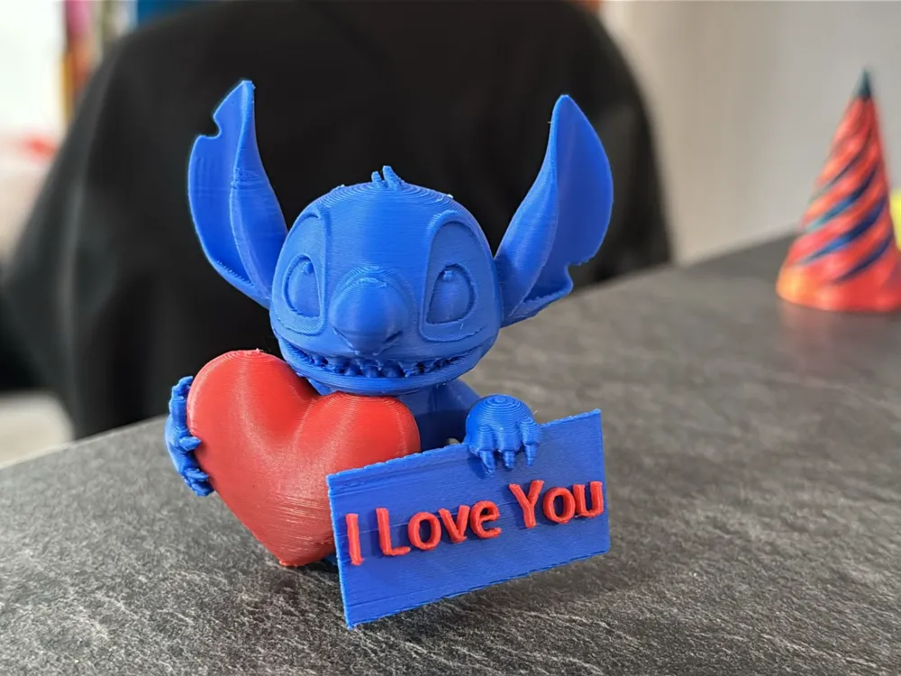 Stitch loves note - Free 3D Print Model - MakerWorld