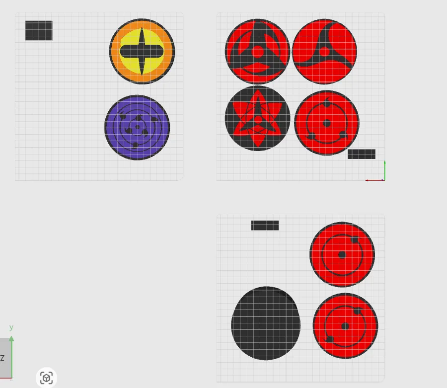 Coaster anime Mangekyou sharingan Naruto - Free 3D Print Model - MakerWorld