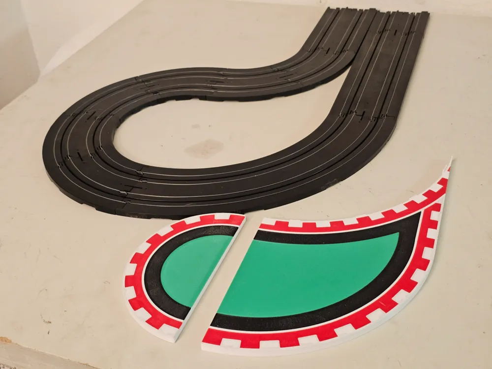 6" to 9" inside return loop Slot Car Track Border by xcnick - MakerWorld