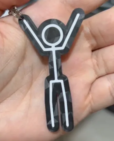 Rammstein Angst HUH Stick Figure Keychain by Mesmeriz3D - MakerWorld