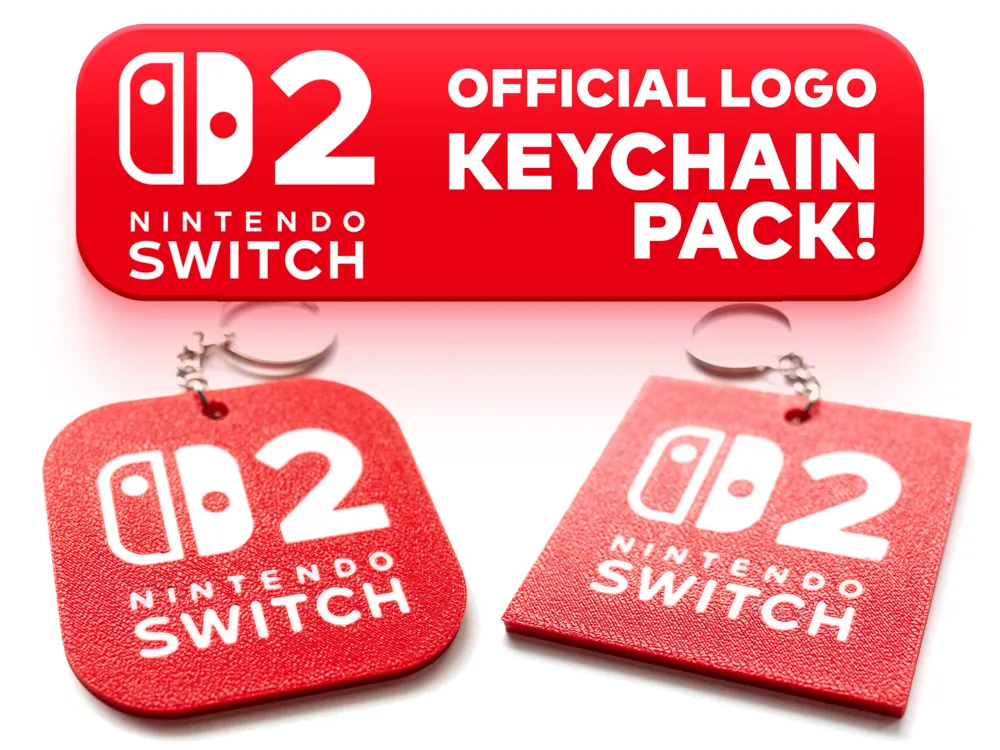 Nintendo Switch 2 Logo Keychain Pack! by Powerpill.prints - MakerWorld